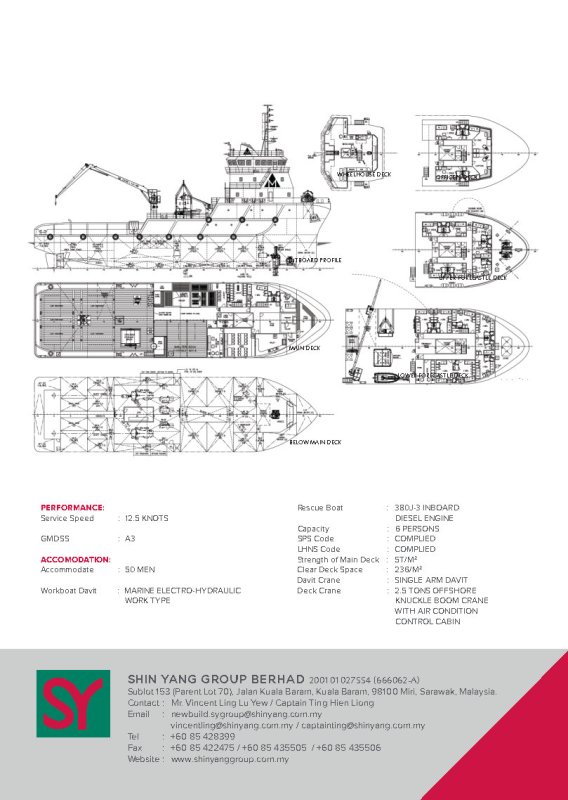 SHIN YANG Group - Portfolio - 54.6m Seismic Support Vessel